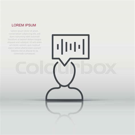 Voice Recognition Icon In Flat Style Authentication Sound V Colourbox