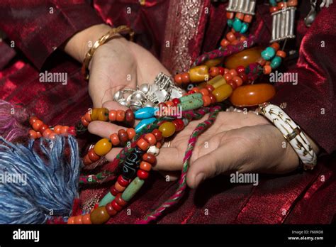 India Himachal Pradesh Spiti Kaza La Darcha Festival Woman Holding
