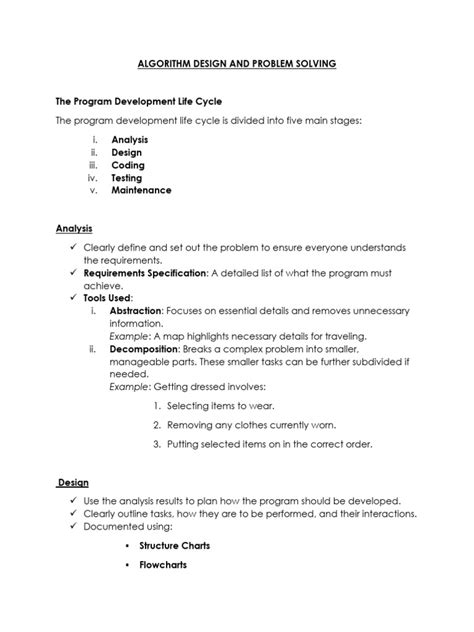 Algorithm Design And Problem Solving Pdf Computer Program Programming