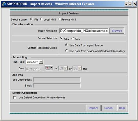 Solved Problems In Bulk Import In Common Services Cisco Community