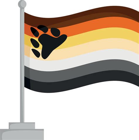 Bear Brotherhood Pride Flag Isolated On White Background Illustration