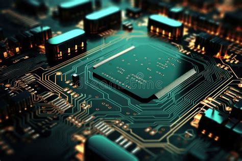 A Powerful Computer Processor Or Chip On A Motherboard Modern