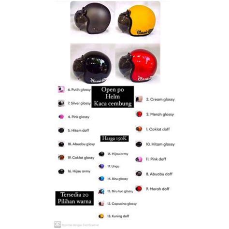 Helm Kaca Datar Tersedia 20 Pilihan Warna Di Sikka Tribun Jualbeli