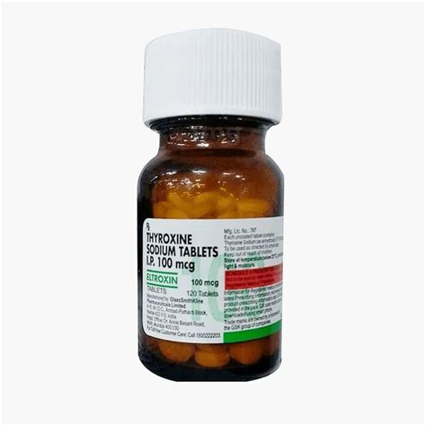 Eltroxin Thyroxine Tablets Strength 100 Mcg At ₹ 180bottle In Nagpur