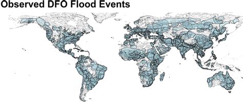 Observed Dartmouth Flood Observatory Dfo Flood Events From 1985 To