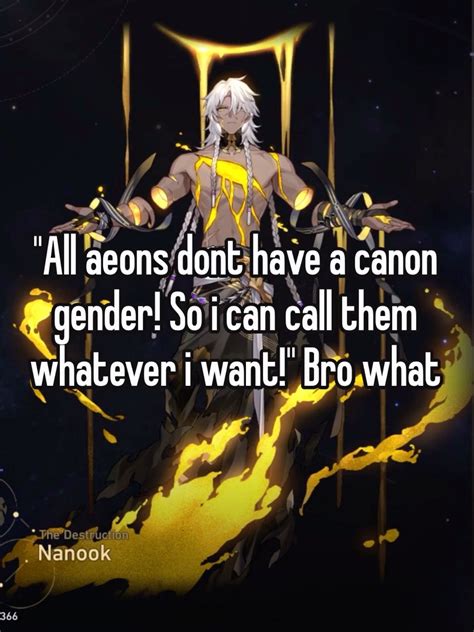 Erm Ackshually Hsr Nerd Here Aeons Do Not Have A Binary Thats Why They Are Only Refered To As