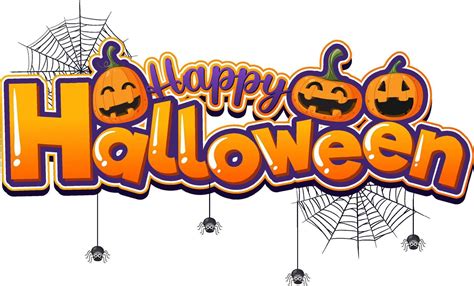 Happy Halloween Font Logo 11279774 Vector Art At Vecteezy
