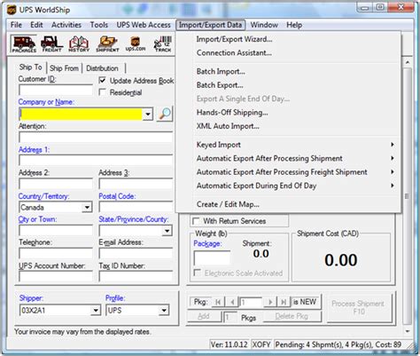 Ups Worldship Integration