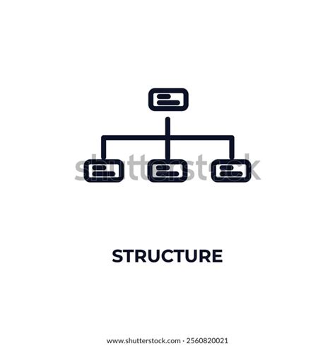 Structure Outline Icon Linear Vector Business Stock Vector Royalty