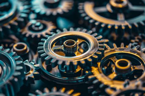 A Series Of Interconnected Gears Turning Seamlessly Symbolizing The Optimization Generated By