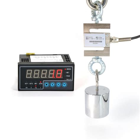 Load Cell Sensor With Indicator Displays Type Test Tension And Compression Force Weight