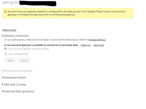 solved on premise gateway connection to sql server fine