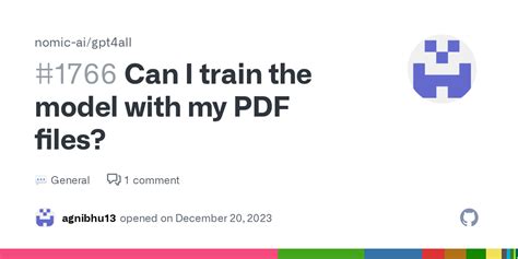 Can I Train The Model With My Pdf Files · Nomic Ai Gpt4all