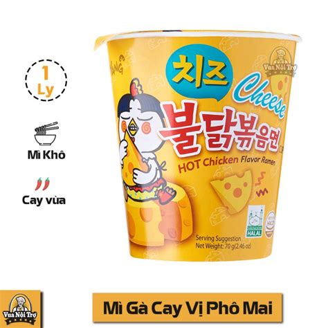 Mì Ly Khô Gà Cay Phô Mai Samyang 70gly Nhập Khẩu Hàn Quốc