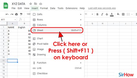 How To Insert Sheet In Google Sheets Steps With Pictures