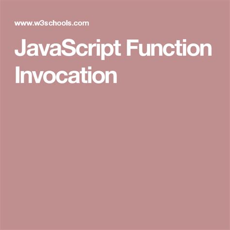 Javascript Function Invocation