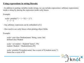 String Interpolation In Scala ODP Programming Languages Computing