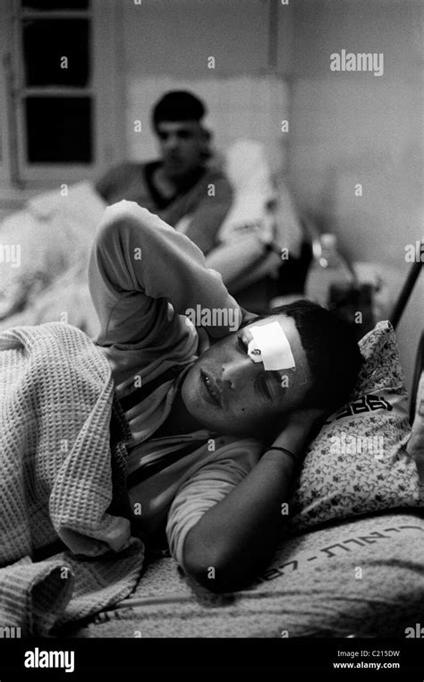 Jabalya Refugee Camp Gaza 1988 Youths Recovering From Injuries
