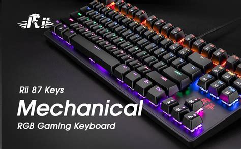 Amazon.com: Rii RK908 Mechanical Gaming Keyboard RGB LED Rainbow ...
