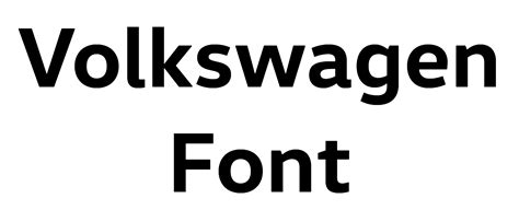 Volkswagen Font Dafont Style