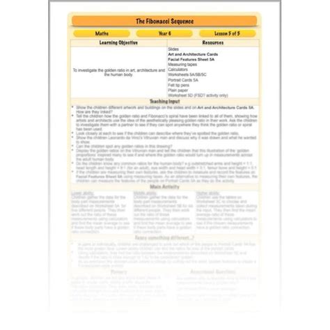 the fibonacci sequence ks2 maths lesson planning — planbee