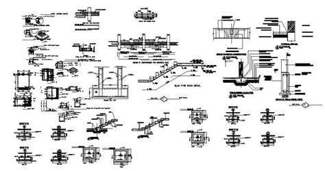 Different Rcc Structural Units Drawings In Autocad