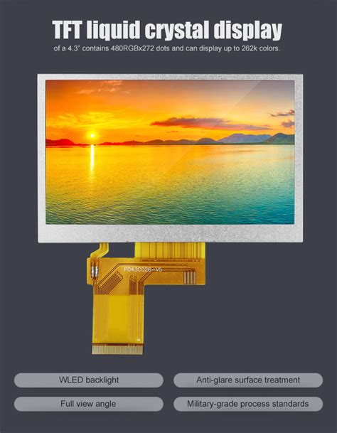 480x272 Resolution 4 3 Inch Tft Lcd Display Rgb Interface Ili6485 Ic Ctp
