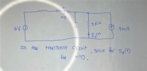 Solved In The Transient Circuit Solve For I0 T For T 0 In