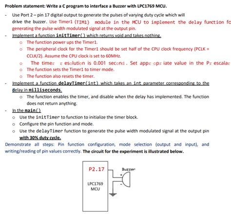 Solved Problem Statement Write A C Program To Interface A Chegg