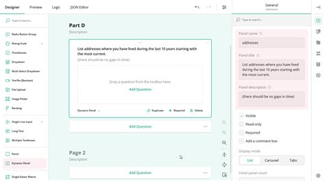 Build A Form With Repeatable Group Of Questions Using Dynamic Panel