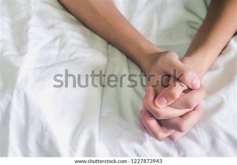 Hands Couple Lover Sex On Bedconcept Stock Photo Shutterstock