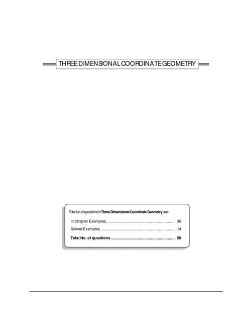 3 D Theory And Solved Example Module 6 A Pdf Cartesian Coordinate System Triangle