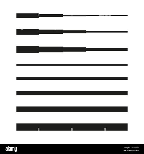 Horizontal Bar Icon Set Minimal Divider Lines Graphic Line Separators