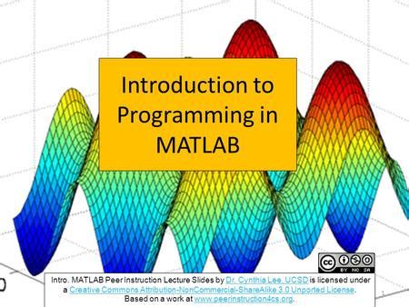 Introduction to Programming in MATLAB - ppt download