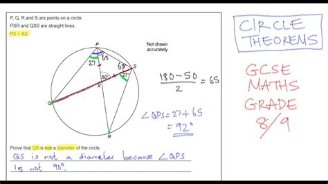 Gcse Maths Higher Tier Grade 8 9 Questions On Circle Theorems Youtube