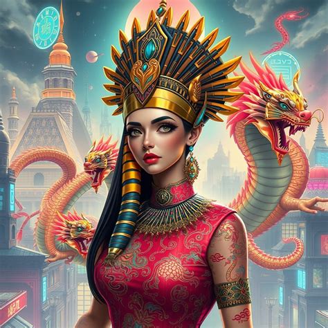 Futuristic Egyptian Ming Princess In Cyberpunk Cit Ai Art
