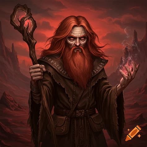 Red Haired Wizard With A Curse On Craiyon