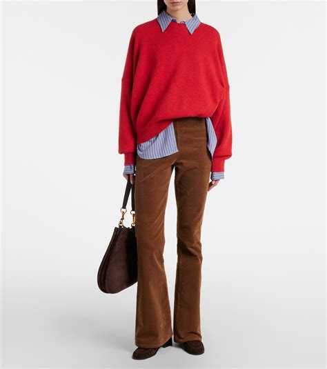 Beverly Off Duty Corduroy Flared Pants In Brown Veronica Beard Mytheresa