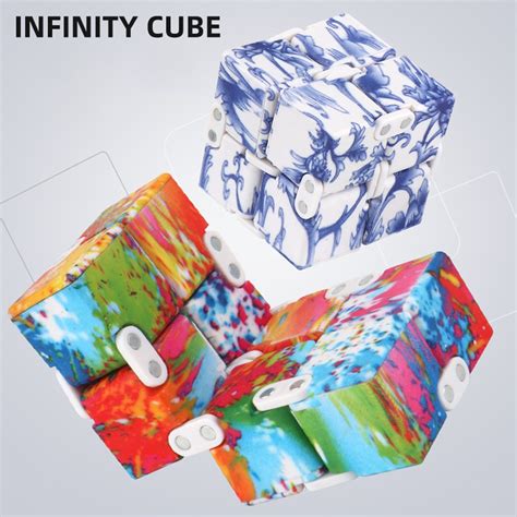 Stress Relief Toy Pocket Infinite Cube Blue And Wh Vicedeal