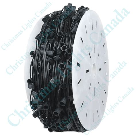 C9 And G30 Socket Cable 500 Ft Black 12″ Spacing Csa Cul Certified Wholesale Christmas
