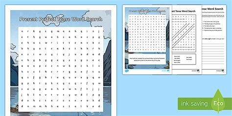 Present Perfect Tense Word Search Ages 7 11 Twinkl