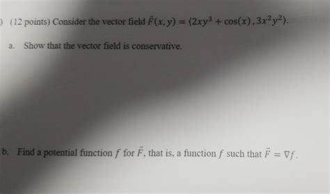 Solved Points Consider The Vector Field Chegg
