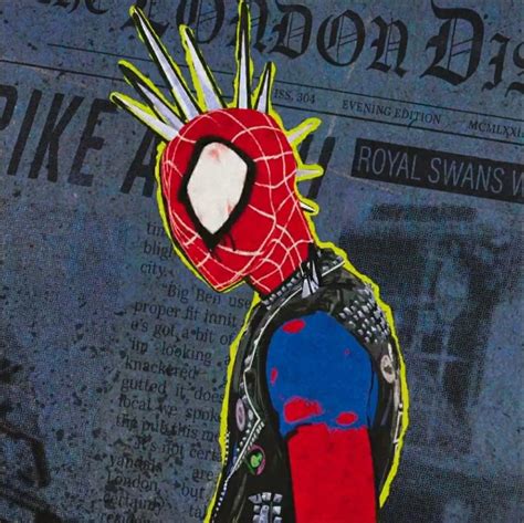 Spider Punk Colorful Spiderman Art