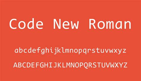 Code New Roman Font Font Tr