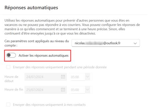 Outlook Programmer Une Réponse Automatique Le Crabe Info