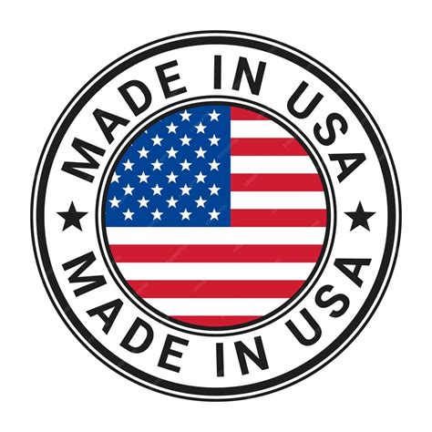Premium Vector Made In Usa Stamp Sticker With Flag Vector Illustration