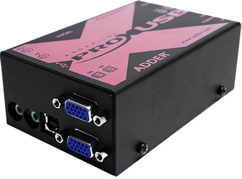 X USBPRO MS2 UK Adder Adder Dual Monitor USB VGA Over CATx KVM Extender 300m 125 9438 RS