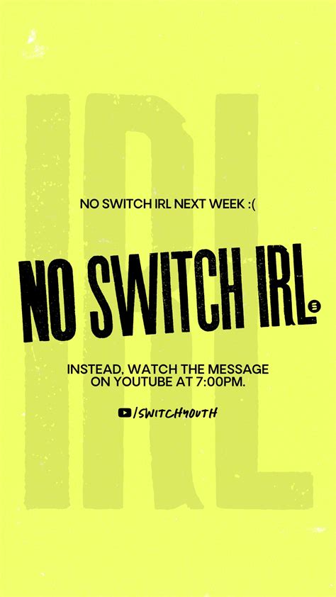 Switch Irl Youth Free Church Resources From Life Church