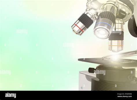 Bacteria Analysis Concept Laboratory Modern Scientific Microscope With