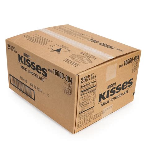 Hersheys Kisses Milk Chocolates 25 Lbs Bulk Candy Box